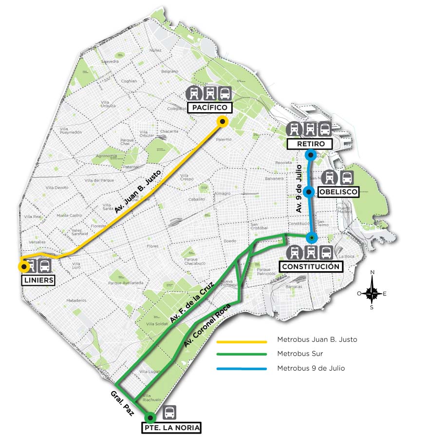 mapa_corredores_metrobus | enelSubte