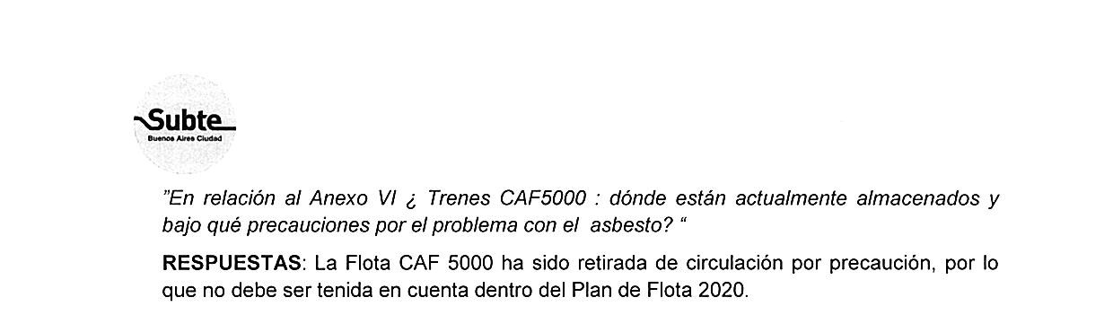 Por el asbesto, preparan el retiro definitivo de los CAF 5000 | enelSubte