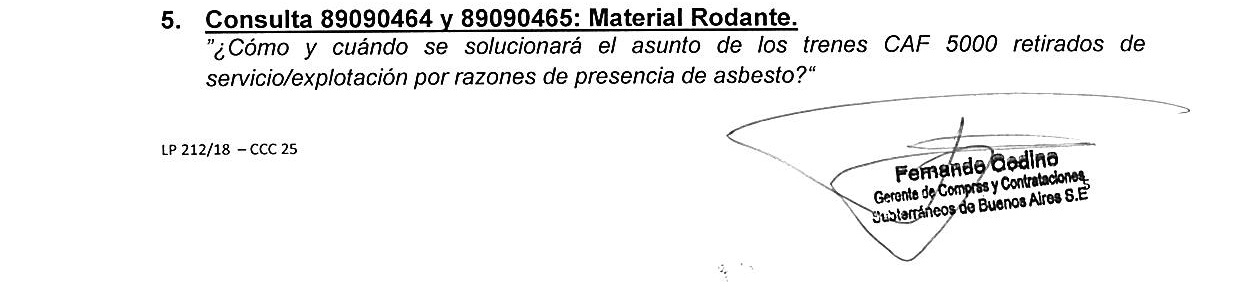 Por el asbesto, preparan el retiro definitivo de los CAF 5000 | enelSubte