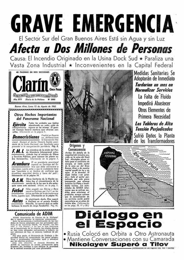 Mis Días en la Vía: Cuando el incendio de la usina de Dock Sud