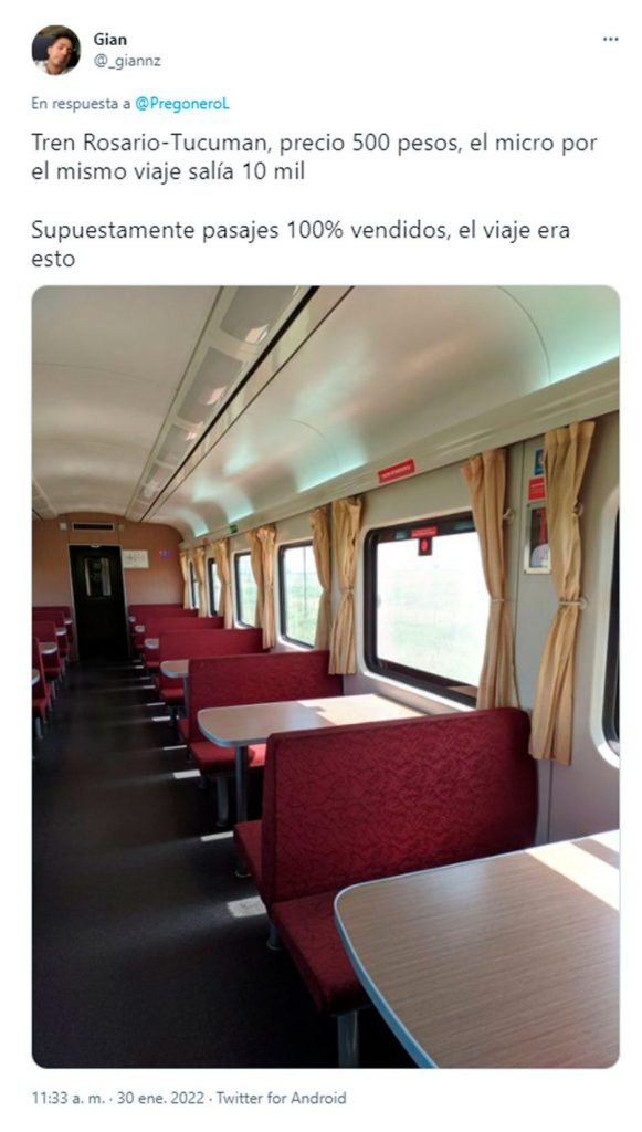 La verdad detrás de los “trenes vacíos” de larga distancia | enelSubte